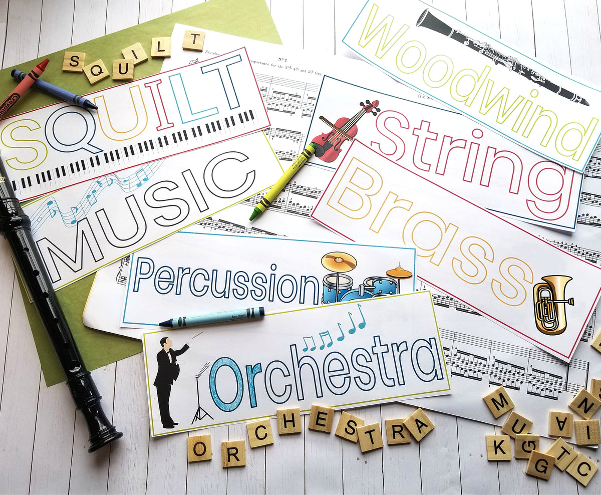 Printable Music Word Cards – Squilt Music Appreciation